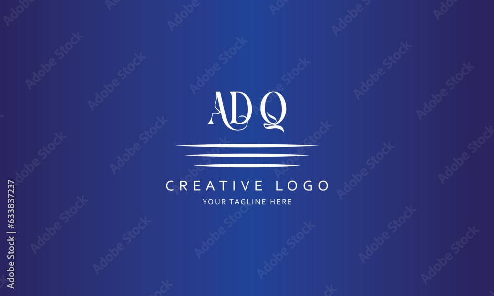 ADQ letter classical modern simple vector brand vector logo design for ...