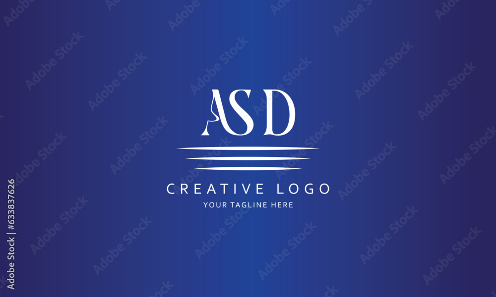 ASD ASD SD letter classical modern simple vector brand vector logo ...