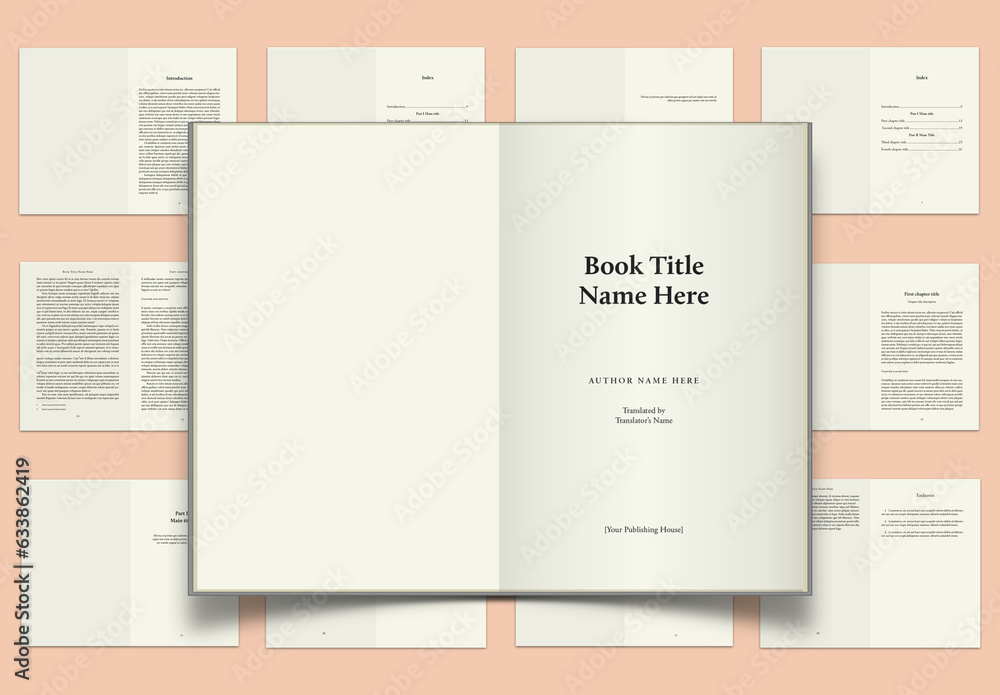Fully Styled B Format Book Stock Template | Adobe Stock