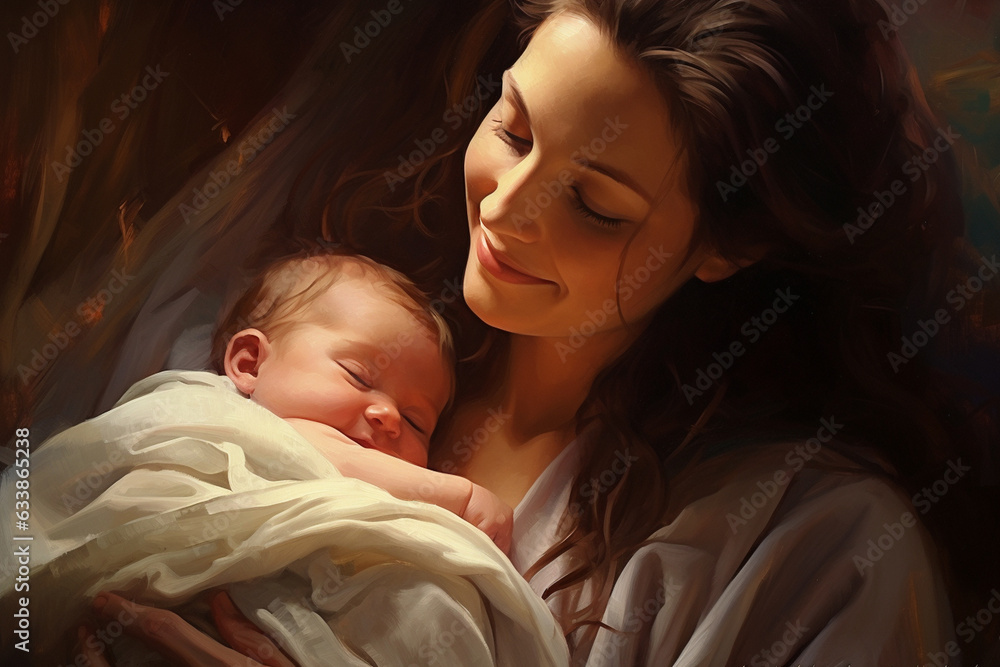 The breathtaking realism of a mother's loving smile as she gazes down ...