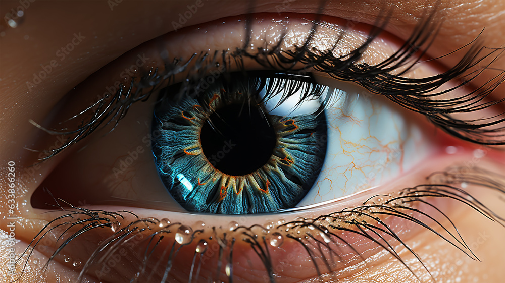 A huge mystical eye of a human person, for posters, ads, flyers ...