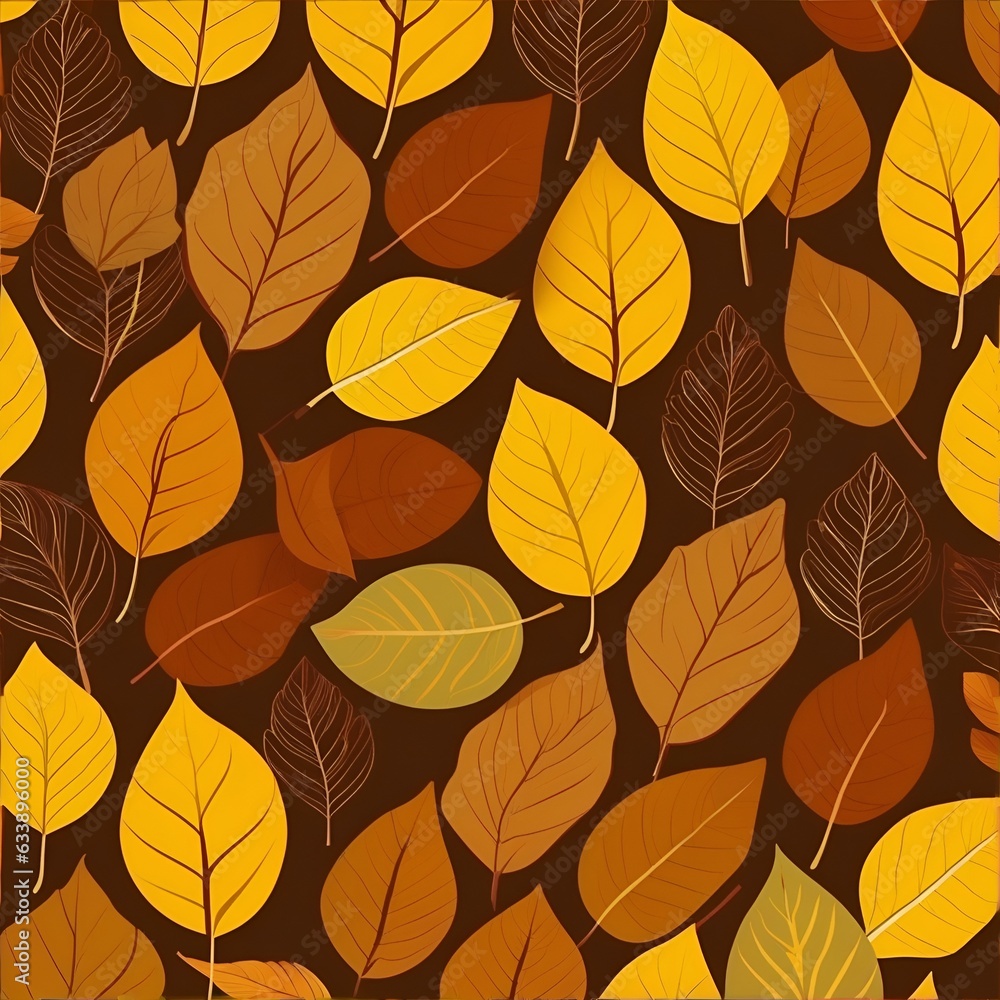 Autumn Leaves Patterns – Leaves Texture Illustration – Generative AI ...