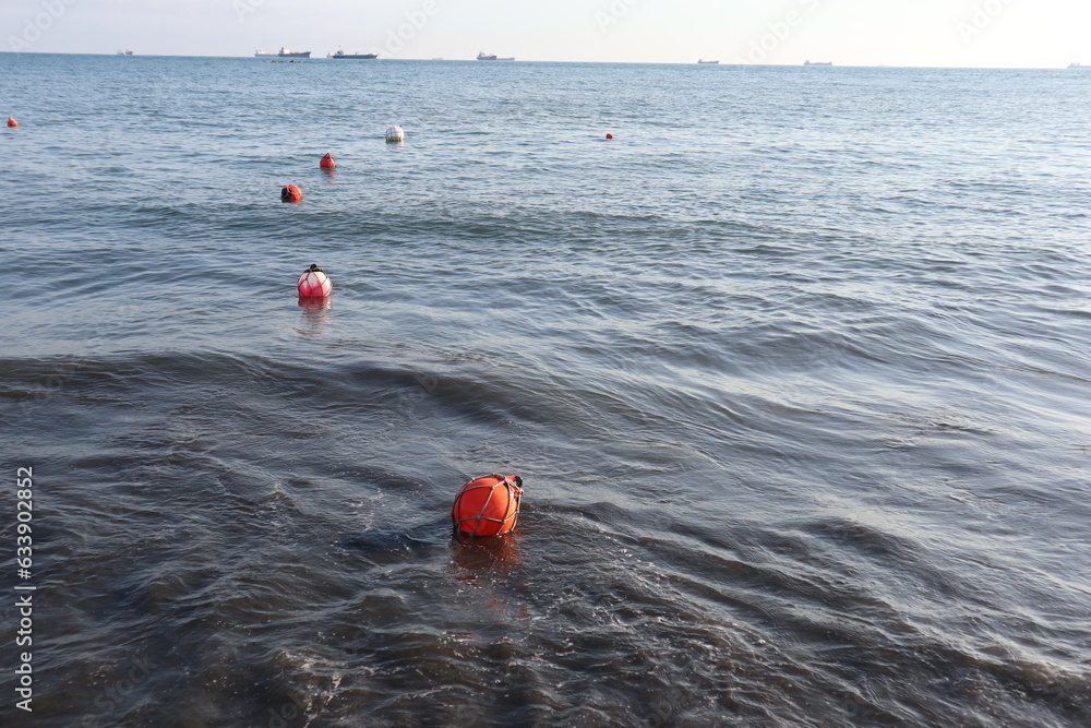 sea float on the ocean design for warning sign Stock Photo | Adobe Stock