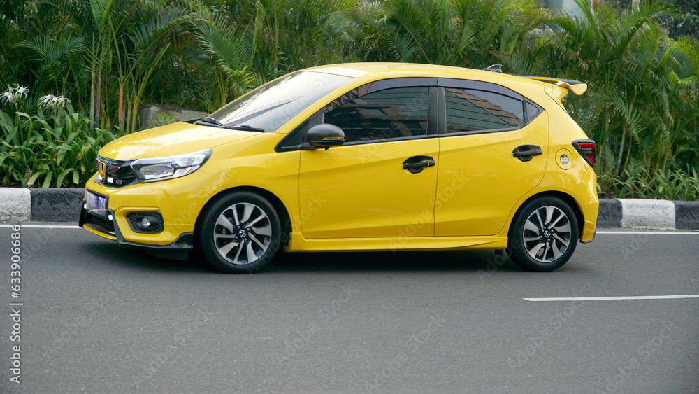 Jakarta, Indonesia - 10 August 2023: City car, Honda Brio Satya 1.2L ...