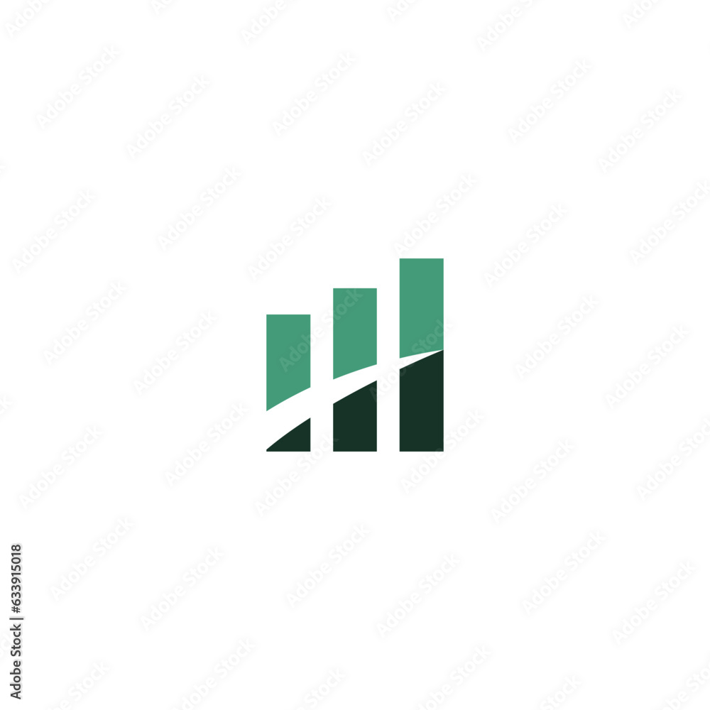 bar chart with up arrow concept, logo template graphics, bar graph icon ...