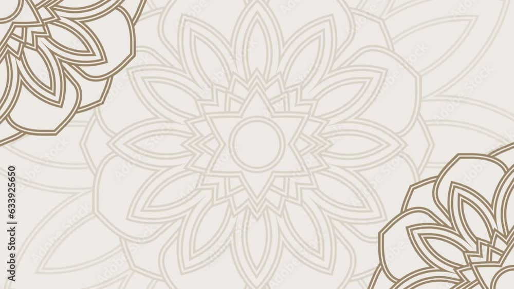 Simple luxury ornamental rotating mandala looping animation for video ...