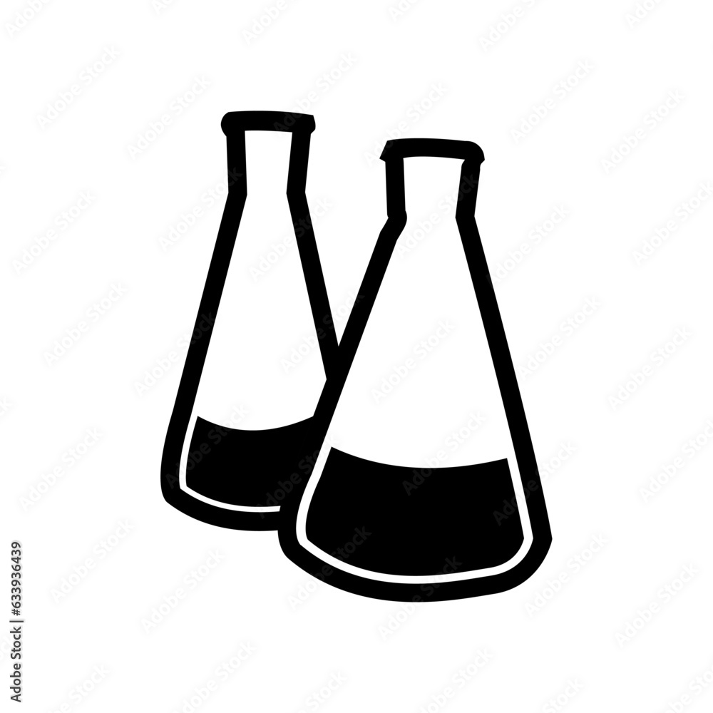 Chemistry flask icon. Science technology. flat design for chemistry ...