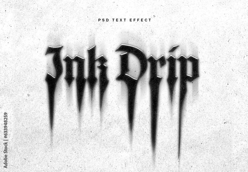 Ink Drip Text Effect Stock Template | Adobe Stock