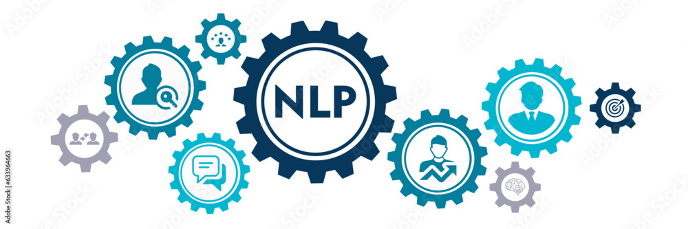 NLP banner web icon vector illustration concept for Neuro-linguistic ...
