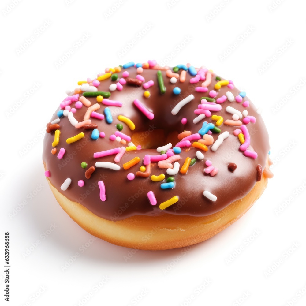 Doughnut on plain white background - product photography Stock Photo ...