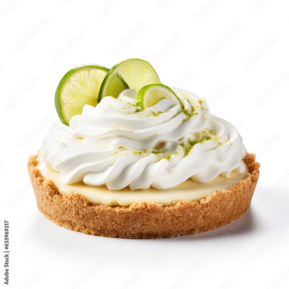 Key Lime Pie on plain white background - product photography Stock ...