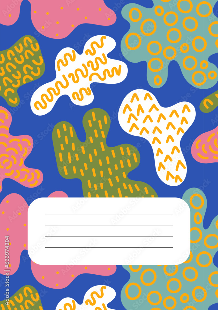 Colorful cover page templates for print products, stationery, notebooks ...