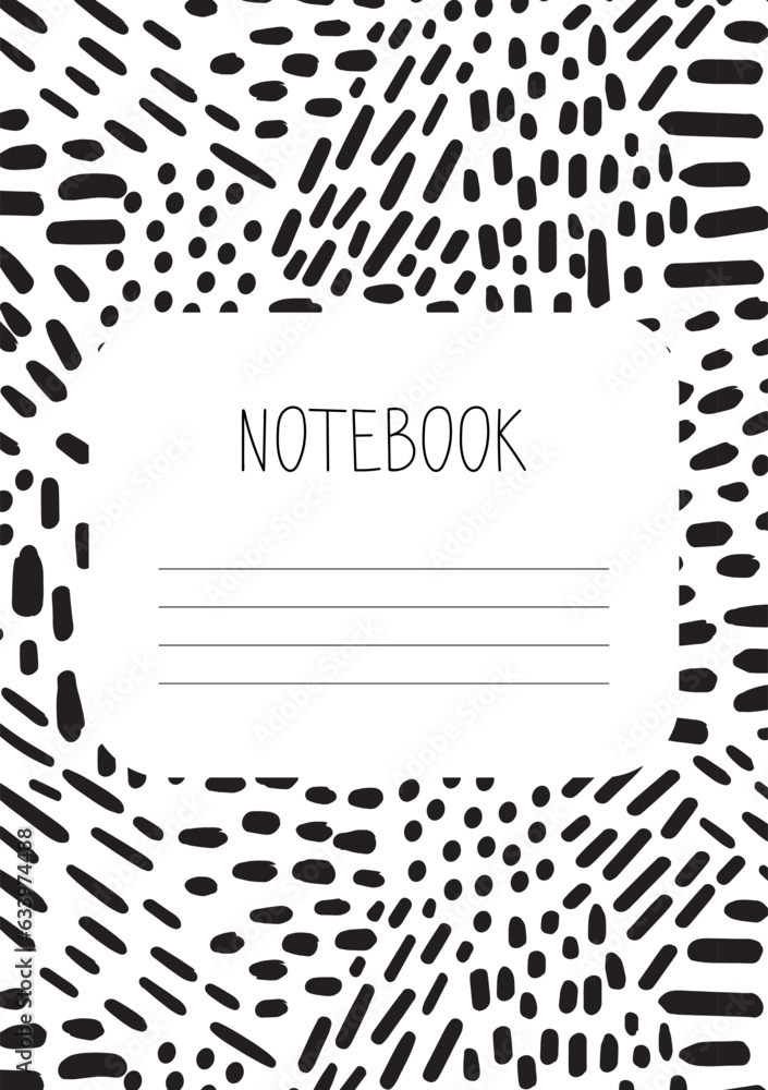 Black and white cover page templates for print products, stationery ...