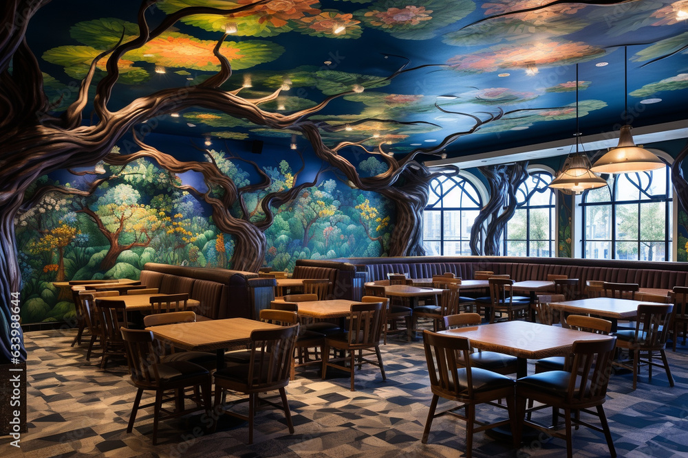 Craft a whimsical fairy tale-inspired restaurant with oversized ...