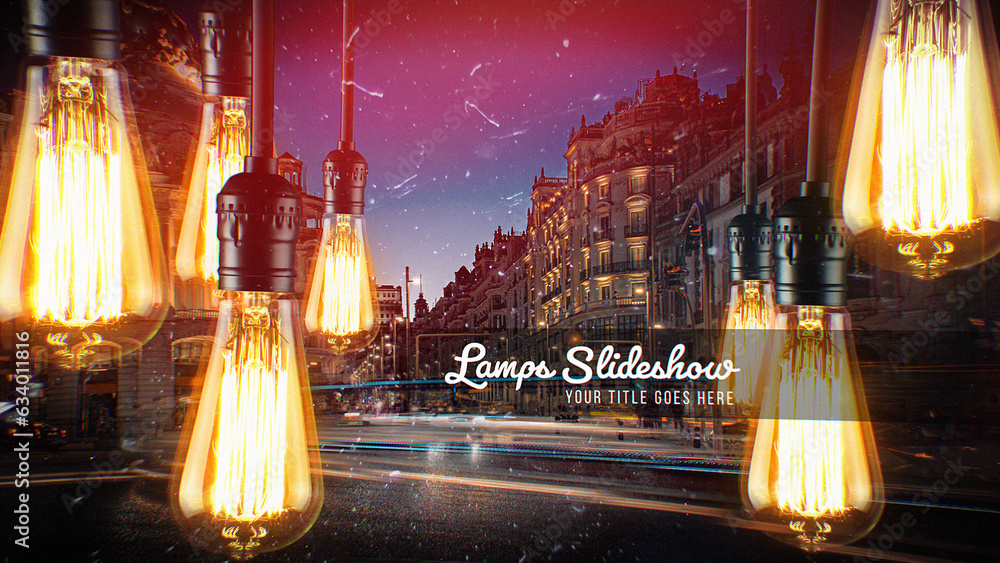 The Lighting Lamps Slideshow Stock Template | Adobe Stock