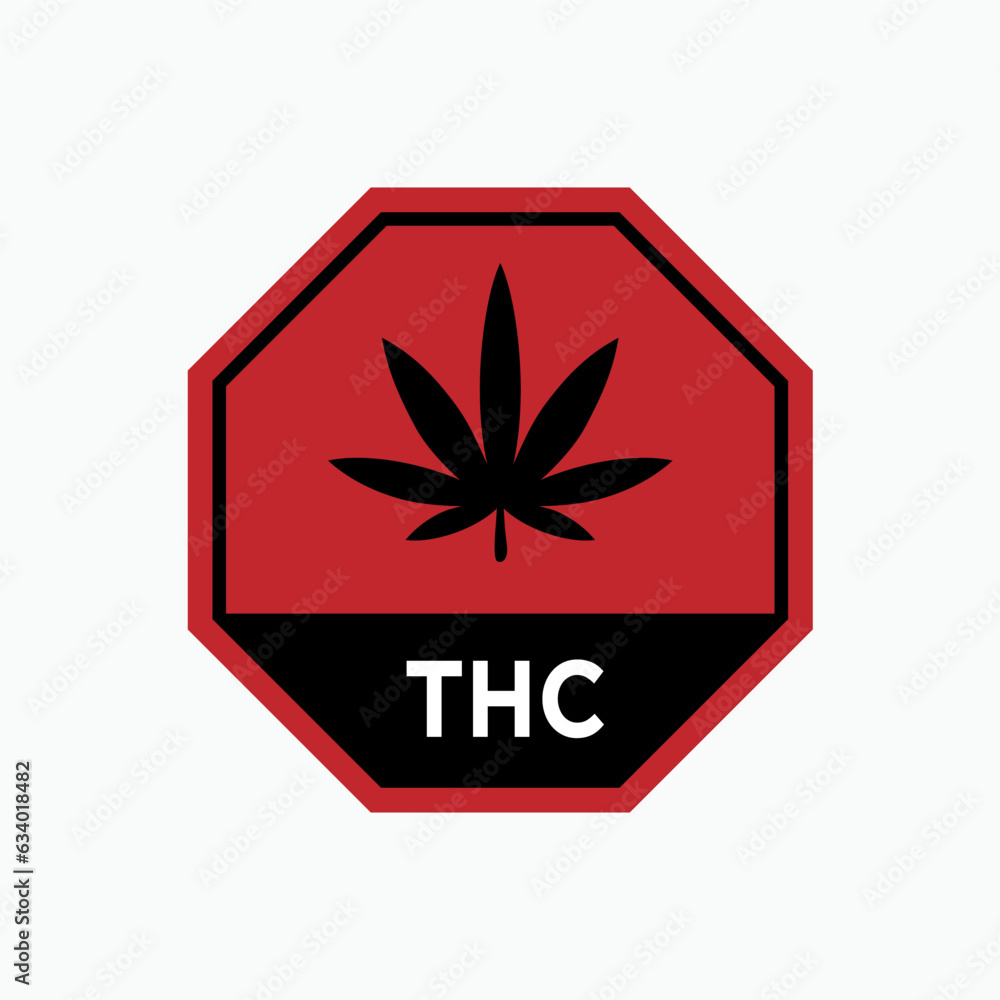 Contains THC Warning. Information Product, Tetrahydrocannabinol Symbol ...