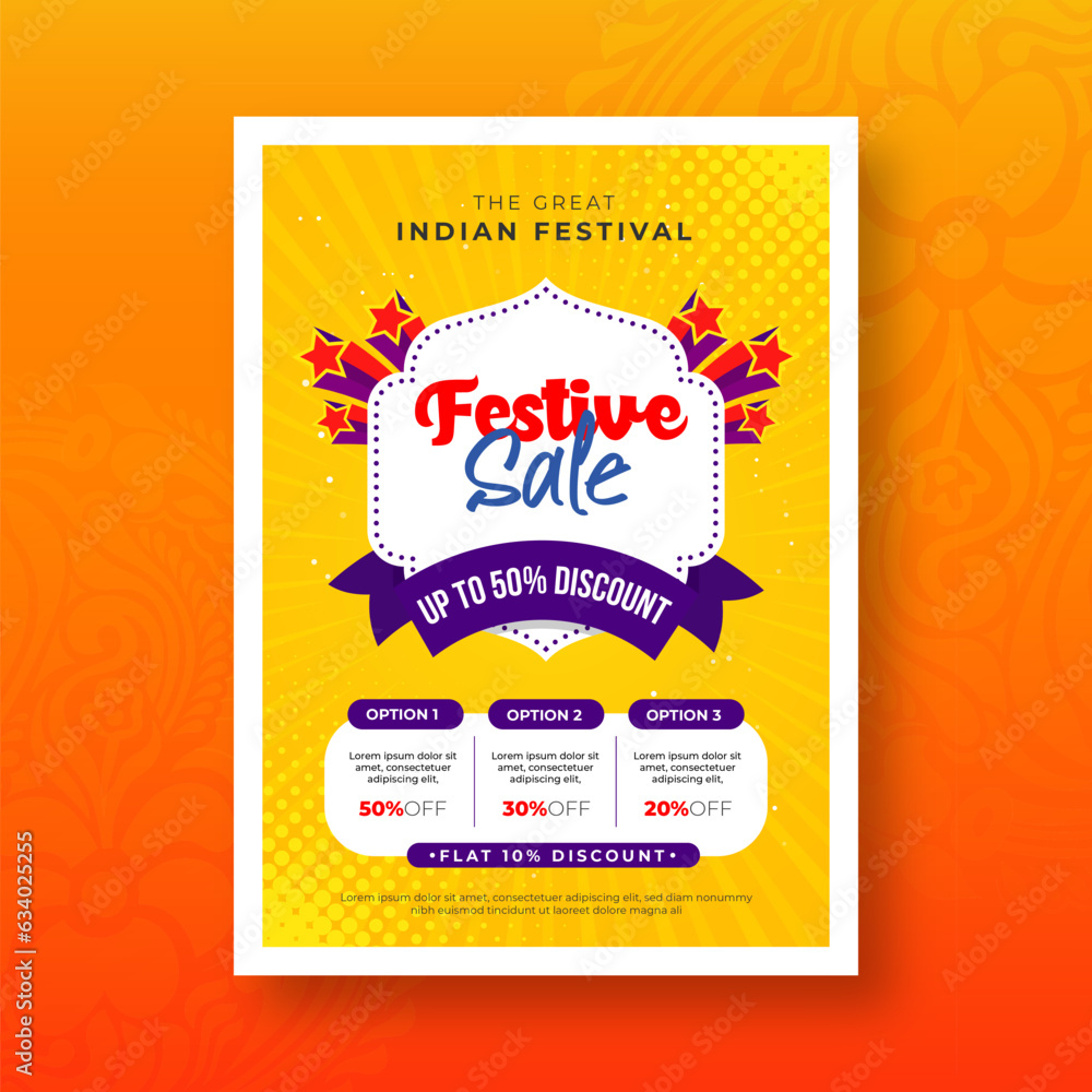 Diwali Festival Offer Poster Design Background Template Vector ...