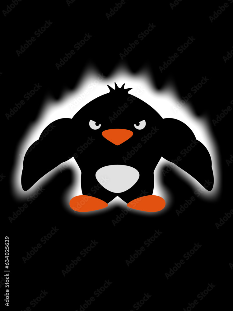 Muscular Biceps Penguin Beast Workout Bodybuilder Stock Vector | Adobe ...
