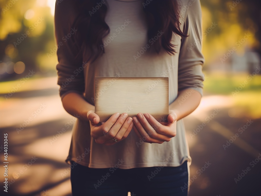 Grußkarte in Händen: Eine Botschaft entsteht Stock Photo | Adobe Stock