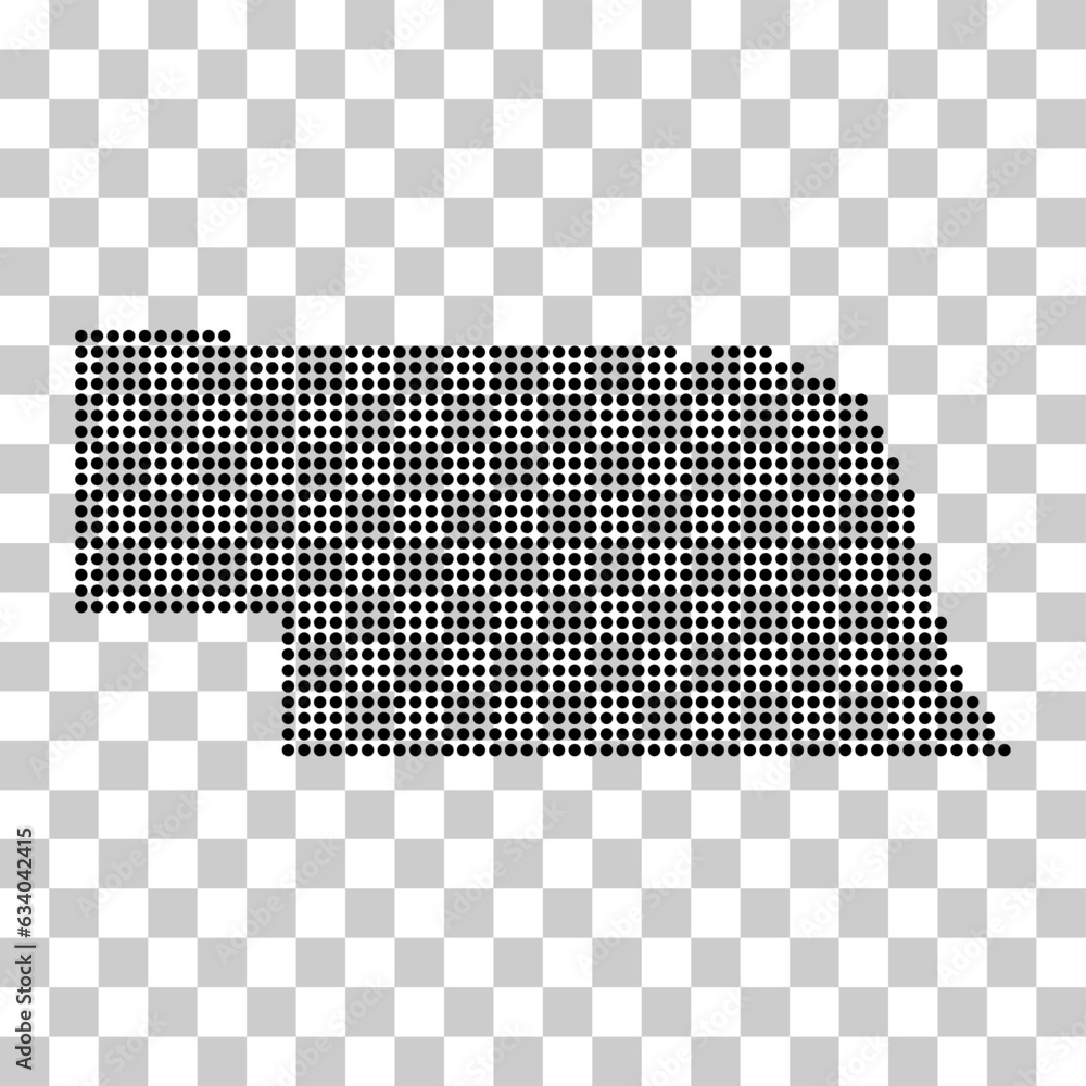 Nebraska map shape, united states of america. Flat concept icon symbol ...
