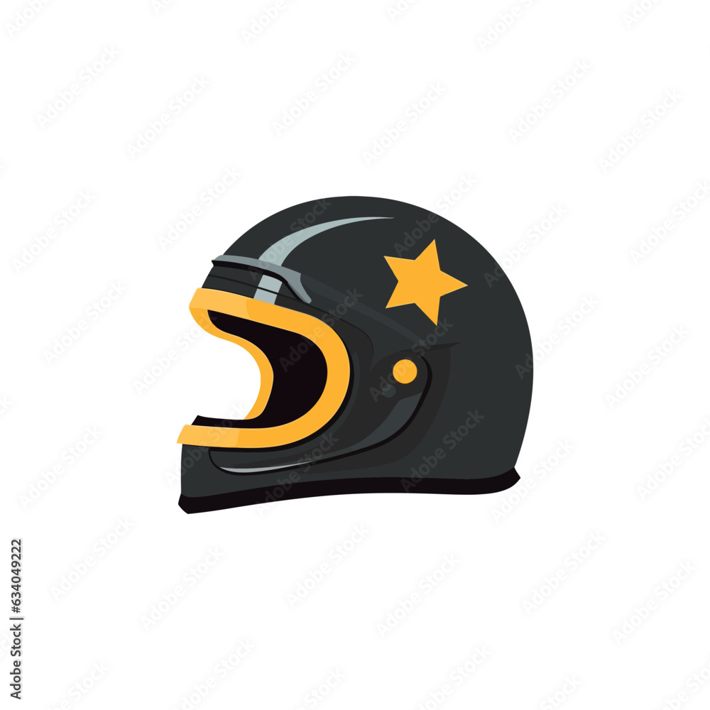 Motorcycle helmet. Cartoon design in flat style isolated on white ...