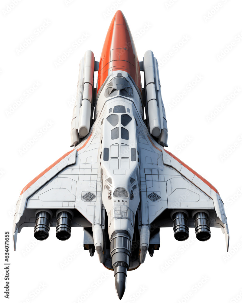 Ilustração do Stock: Fantasy spaceship with a jet engine. Spaceship ...