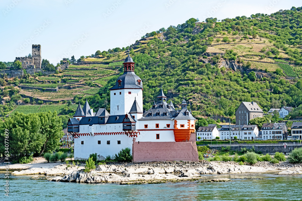 Pfalzgrafenstein Castle, also known as Pfalz Castle, is a famous toll ...