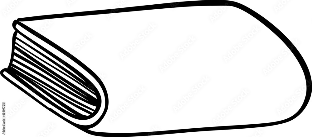 Cute doodle closed book illustrations hand drawn outline Stock Vector ...
