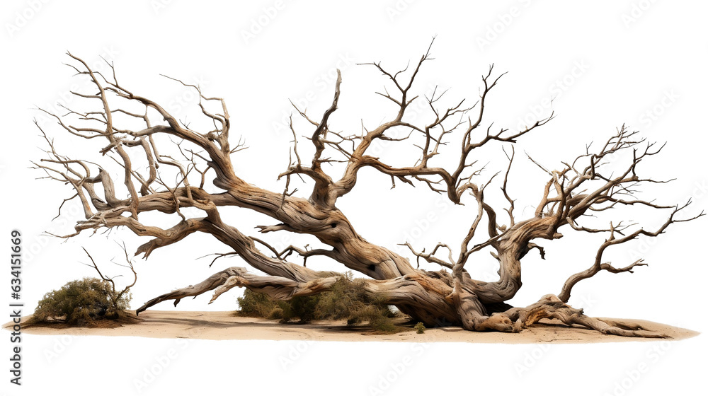dead big tree on a transparent background. for decorating projects ...