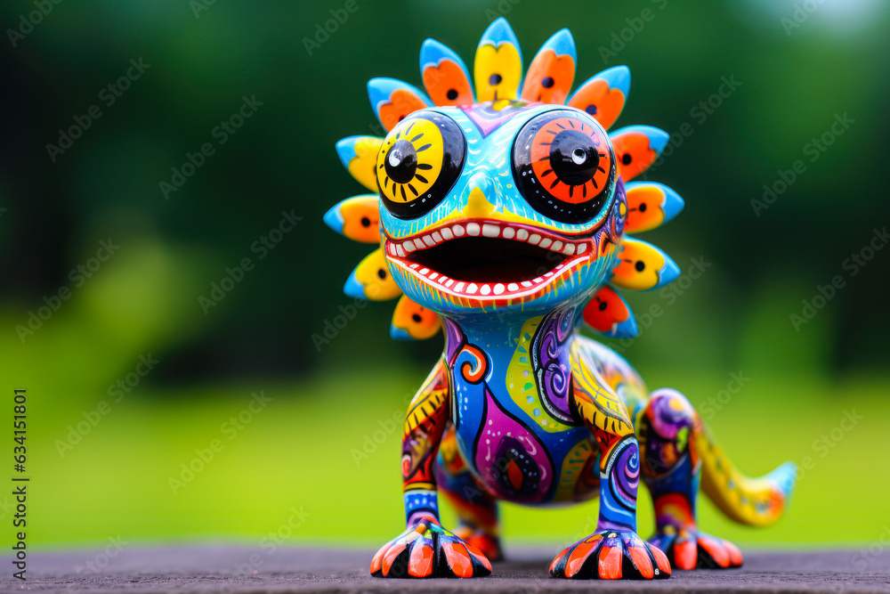 Alebrije Mexican folk art, wood carving Stock Photo | Adobe Stock