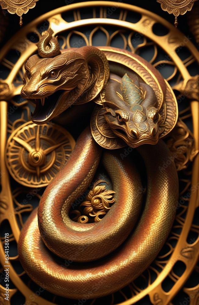 Naga - A serpent-like creature that is often depicted with the head of ...