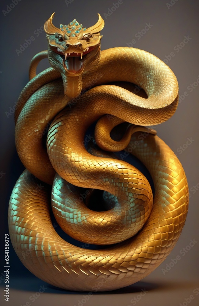 Naga - A serpent-like creature that is often depicted with the head of ...