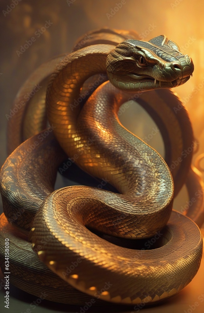 Naga - A serpent-like creature that is often depicted with the head of ...