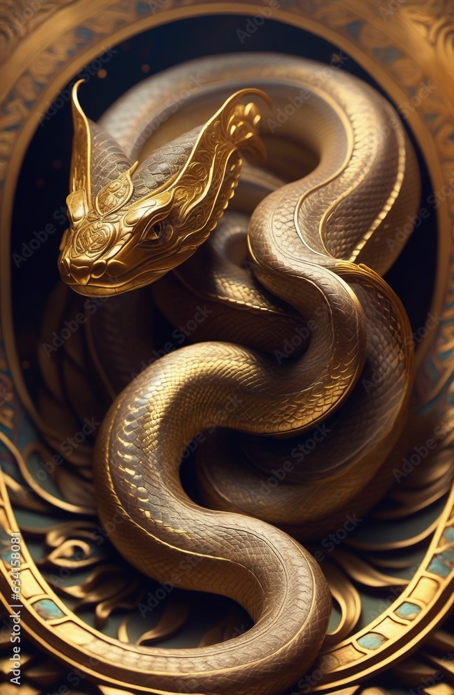 Naga - A serpent-like creature that is often depicted with the head of ...