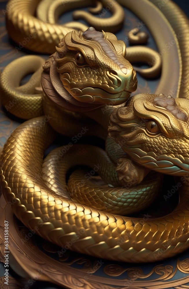 Naga - A serpent-like creature that is often depicted with the head of ...