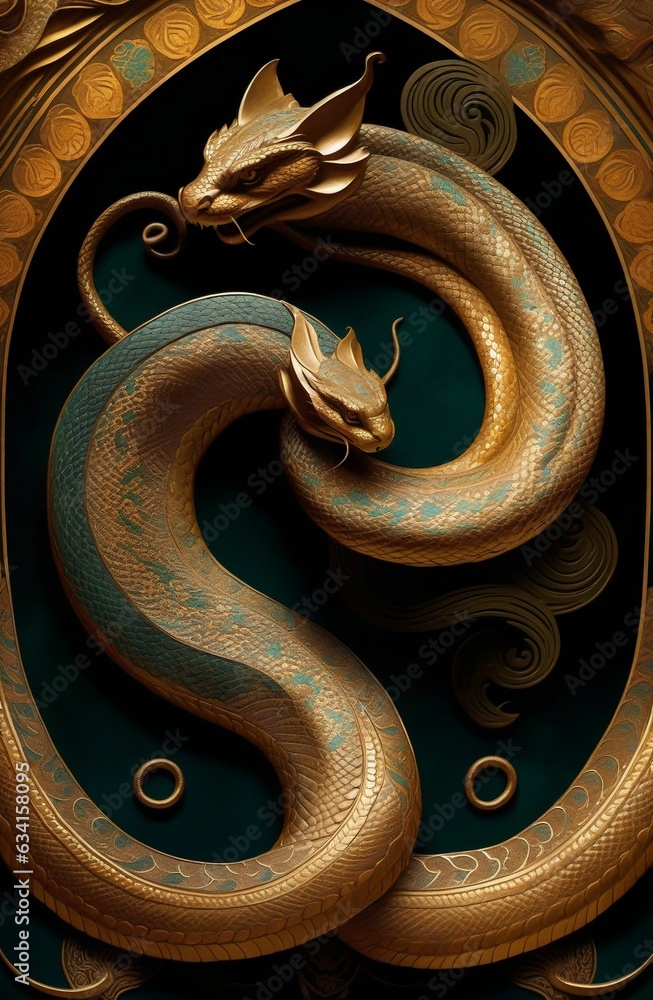 Naga - A serpent-like creature that is often depicted with the head of ...