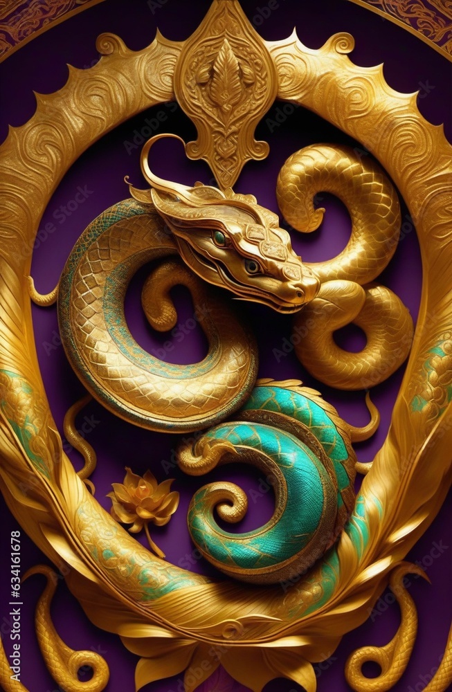 Naga - A serpent-like creature that is often depicted with the head of ...