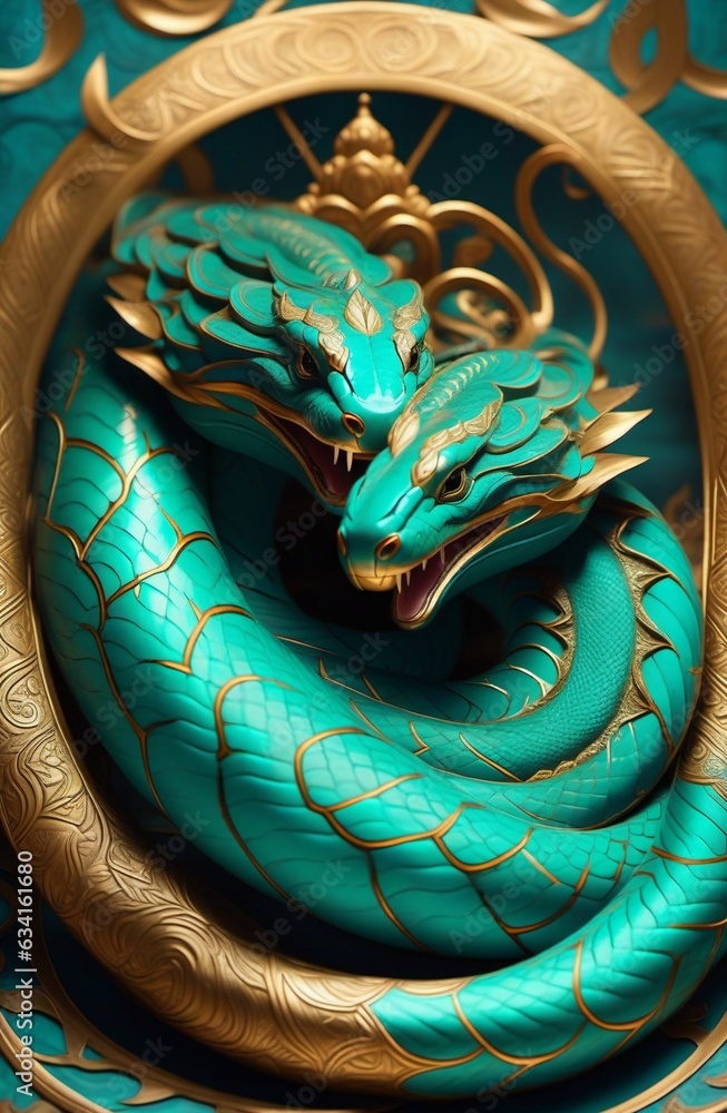 Naga - A serpent-like creature that is often depicted with the head of ...
