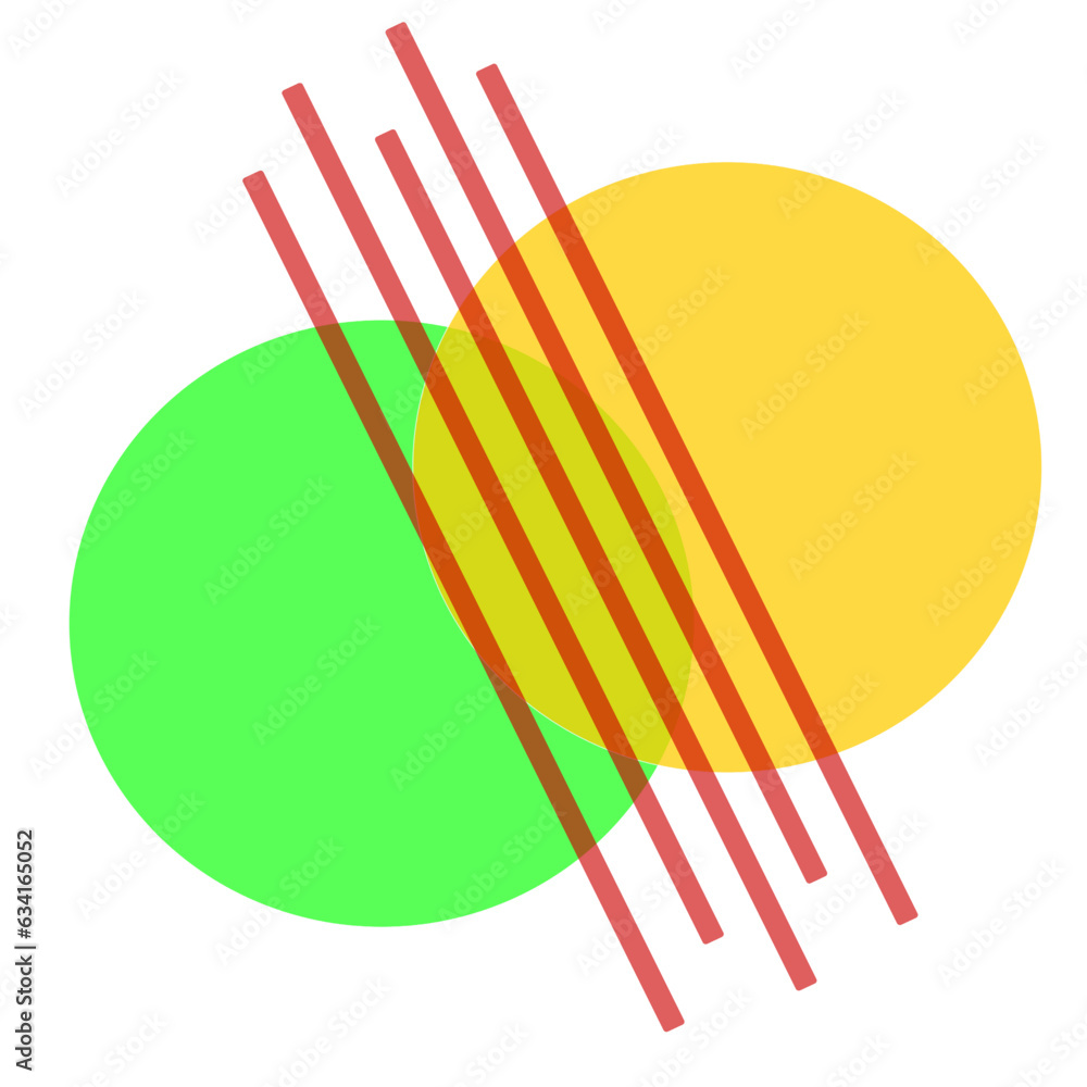 vector, bubble, yellow circle, green circle, lines, red lines ...