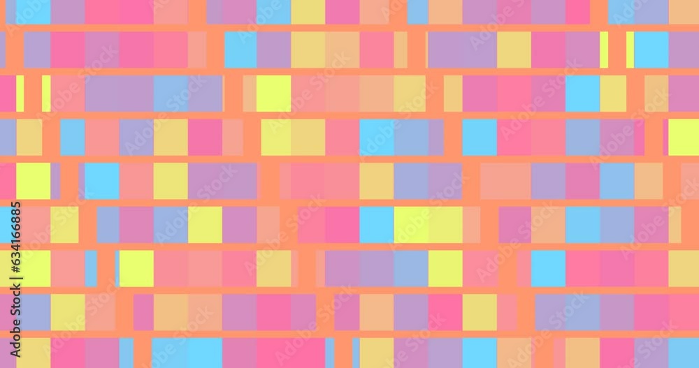 Animated multicolored pixel background. 4K resolution abstract pixel ...
