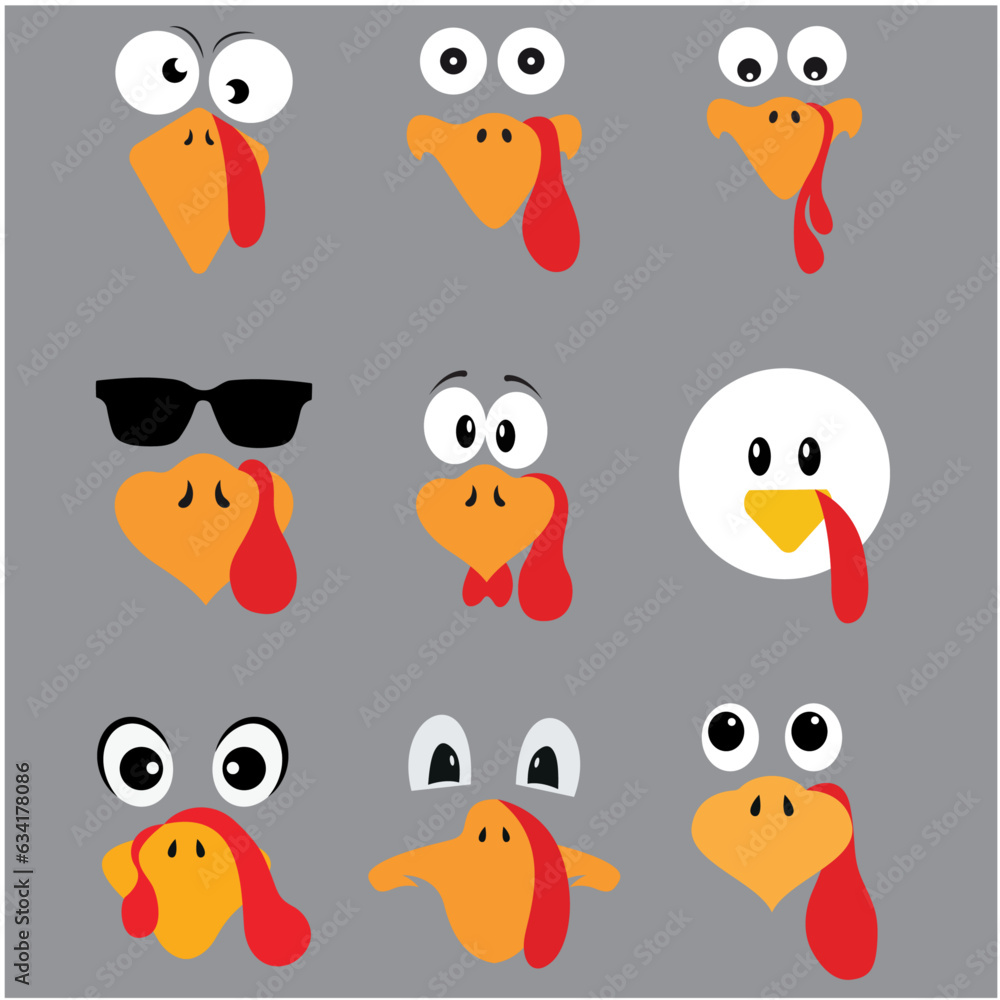 Thanksgiving Turkey Face svg, Funny Turkey Face Svg, Thanksgiving ...