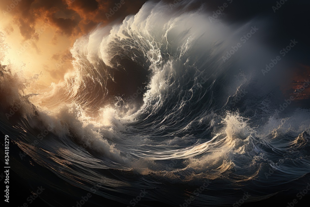 Confronting the Tempest: An Individual Braving Powerful Ocean Storms ...