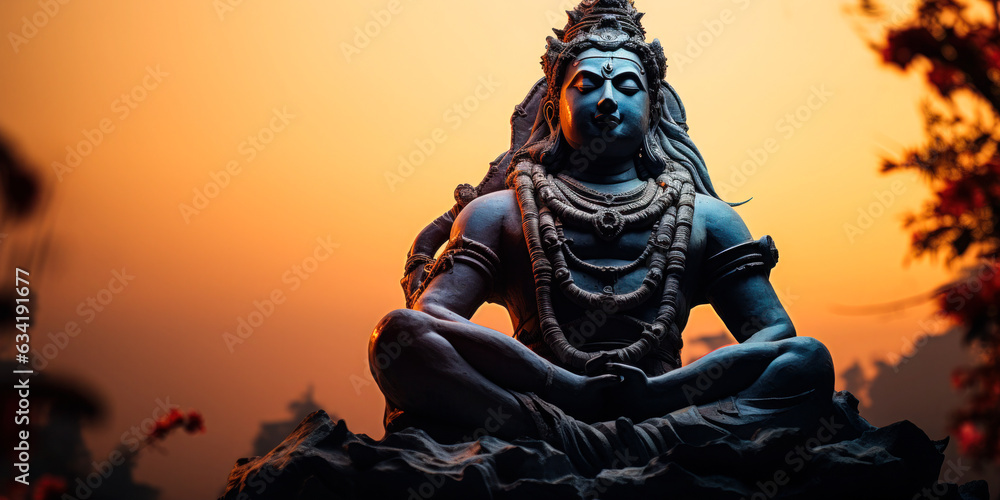 The Wisdom of Shiva: A Statue Illuminated by the Sun: A stunning image ...