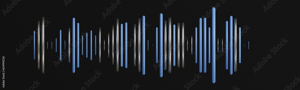 Music audio visualizer banner isolated background texture Stock ...