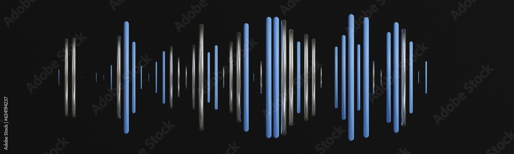 Music audio visualizer banner isolated background texture Stock ...