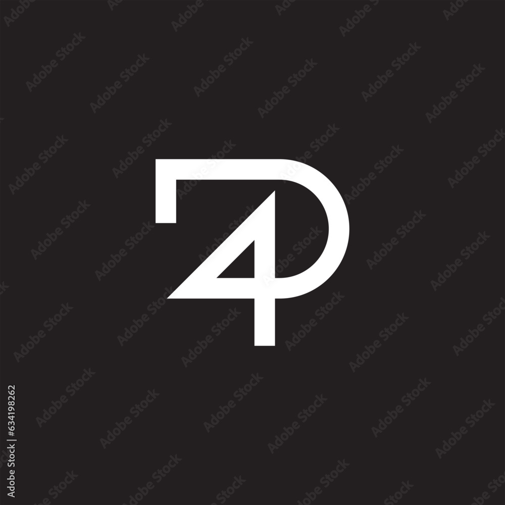 letter d4 4d logo design. logo icon letters d4 4d . initials symbol 4d ...