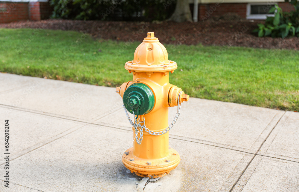 fire hydrant on a city street, a crucial icon of safety and ...