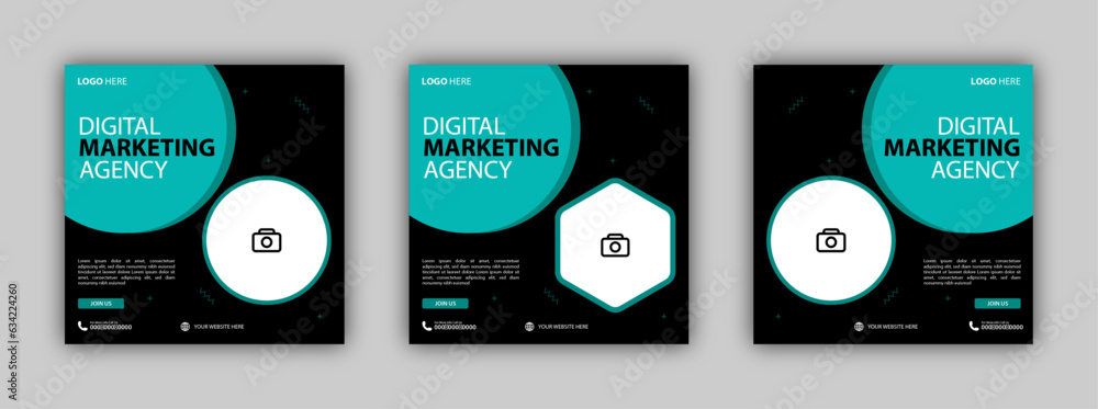 Trendy Editable Professional digital business agency marketing social ...
