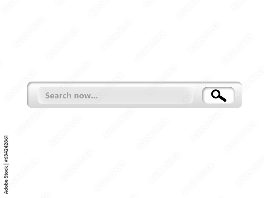 Digital png illustration of search now text on internet search bar on ...