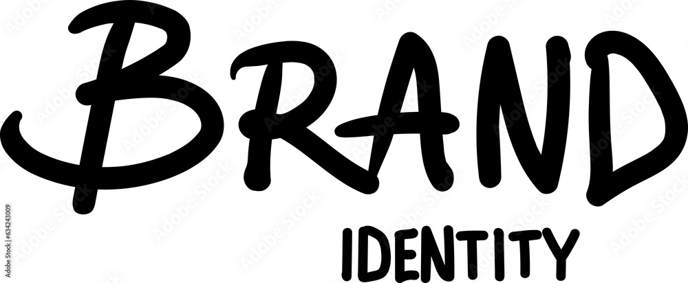 Digital png illustration of brand identity text on transparent ...